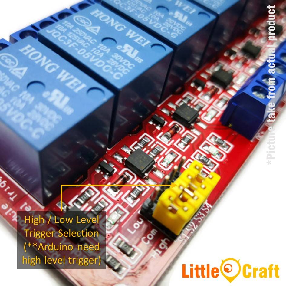8 Channel Isolated 5V Relay Module With Low / High Level Trigger Option