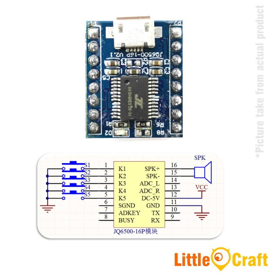 JQ6500 MP3 Player Module Pinout, Features, Datasheet,, 44% OFF