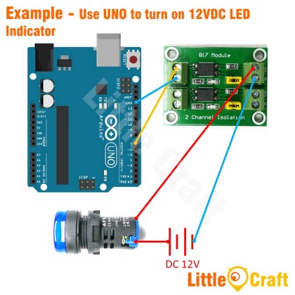 2 Channel Optocoupler Isolated Protection Module