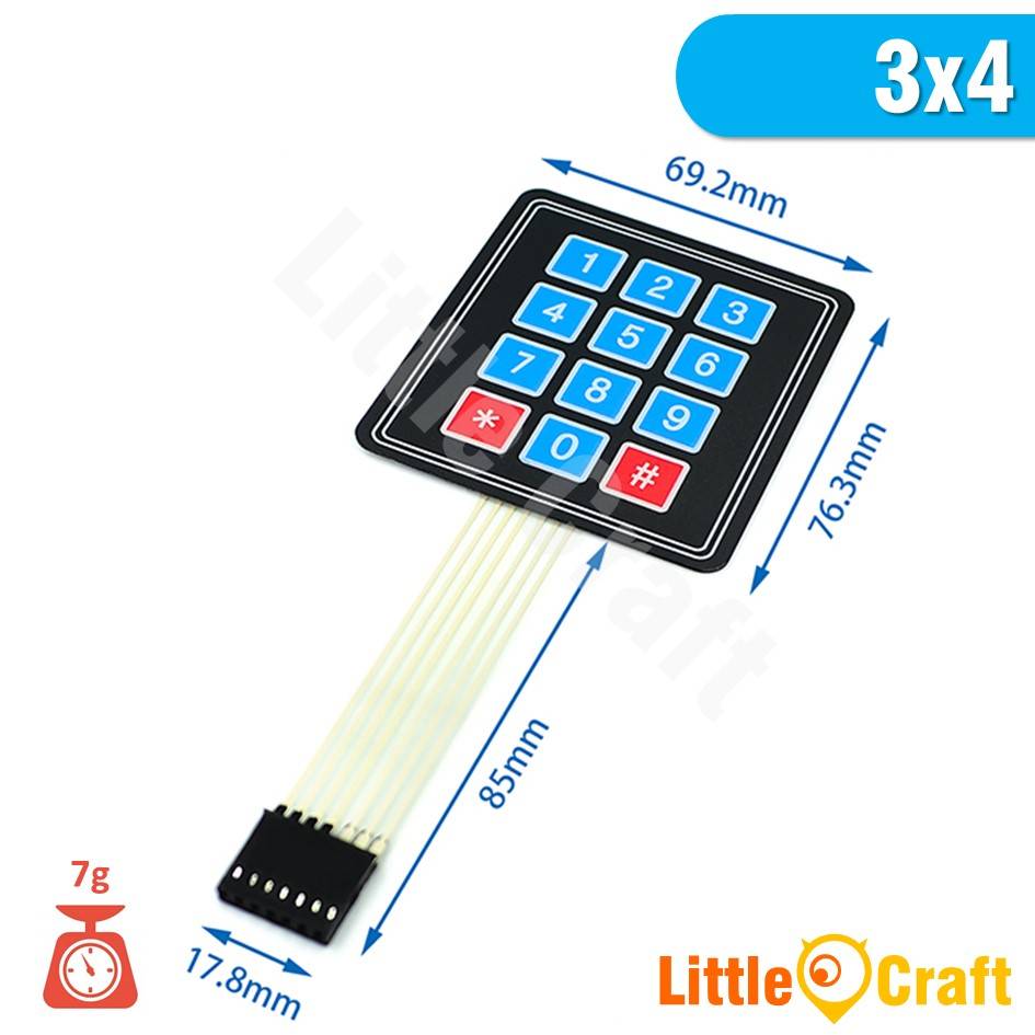 Matrix Array 4 12 16 20 Key Membrane Switch Keypad 1x4 3x4 4x4 4x5 Keyboard