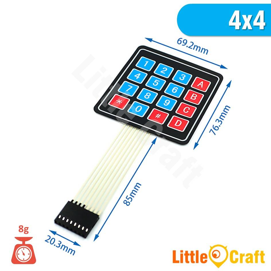 Matrix Array 4 12 16 20 Key Membrane Switch Keypad 1x4 3x4 4x4 4x5 Keyboard