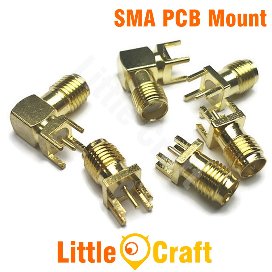 Gold Plated SMA SMA-KE SMA-KWE RF Coaxial Connector Male Female PCB ...